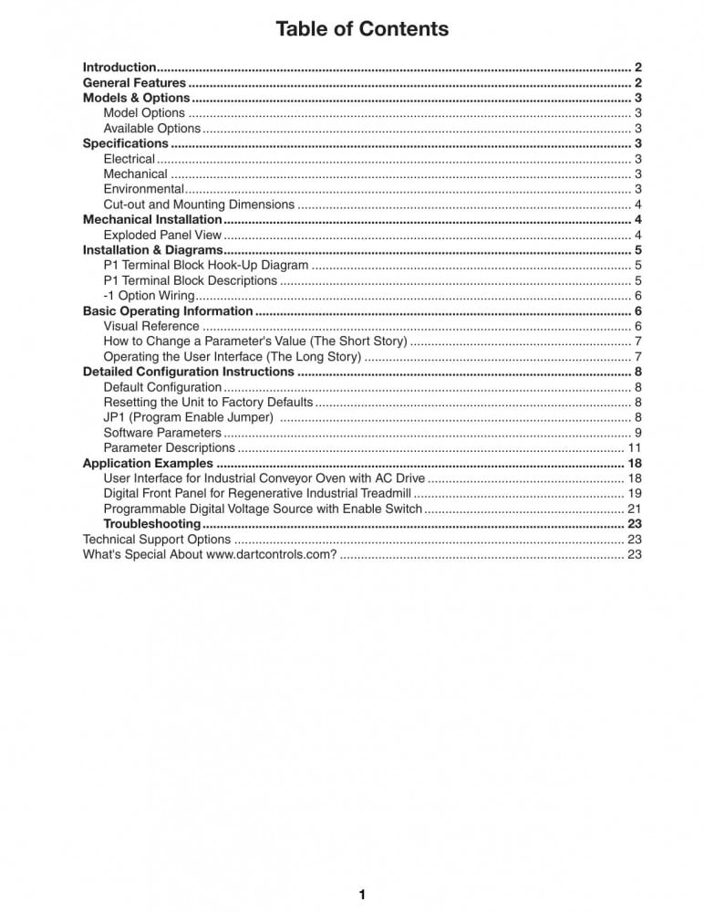 DART DP4 manual page 3