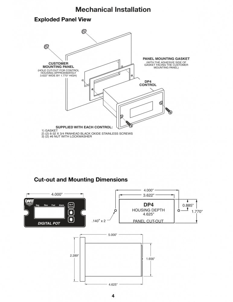 DART DP4 manual page 6