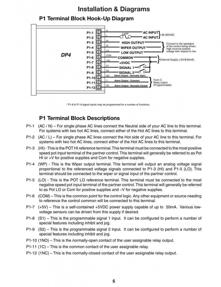 DART DP4 manual page 7