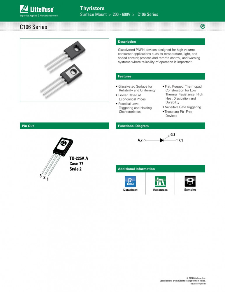 C106MG datasheet page 1
