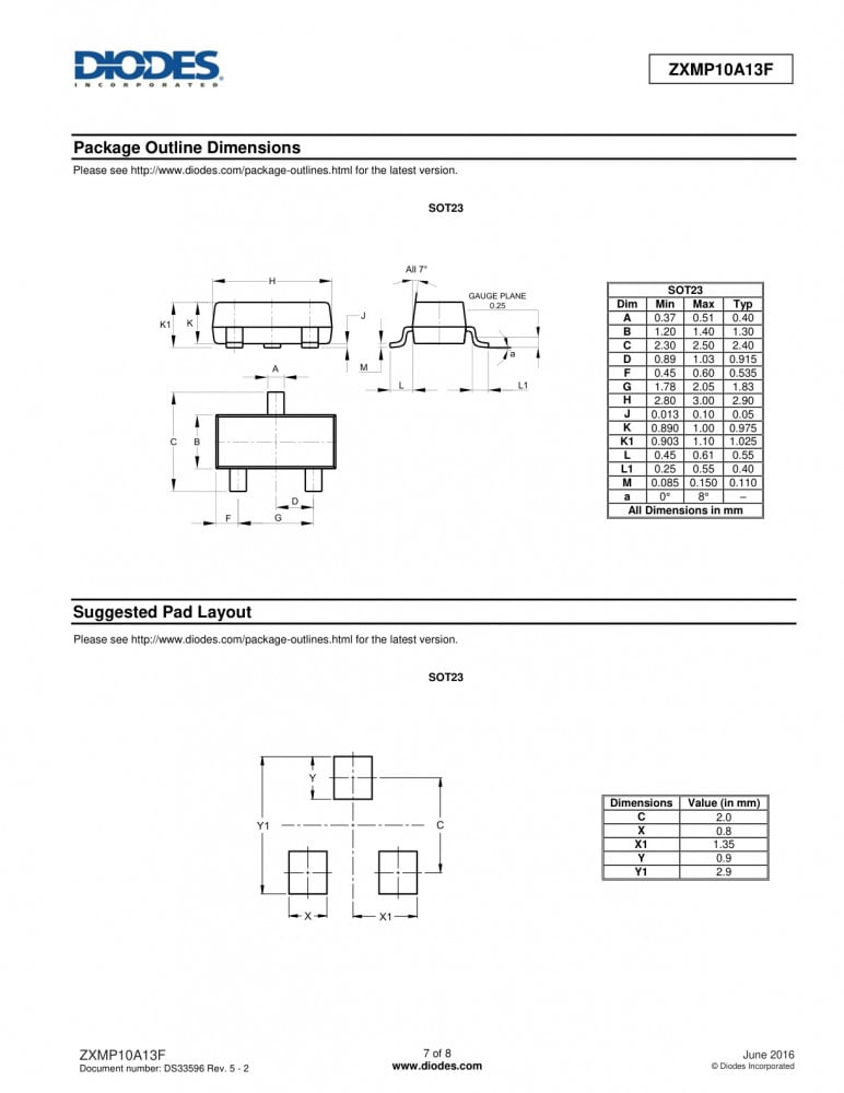 ZXMP10A13FTA datasheet page 7