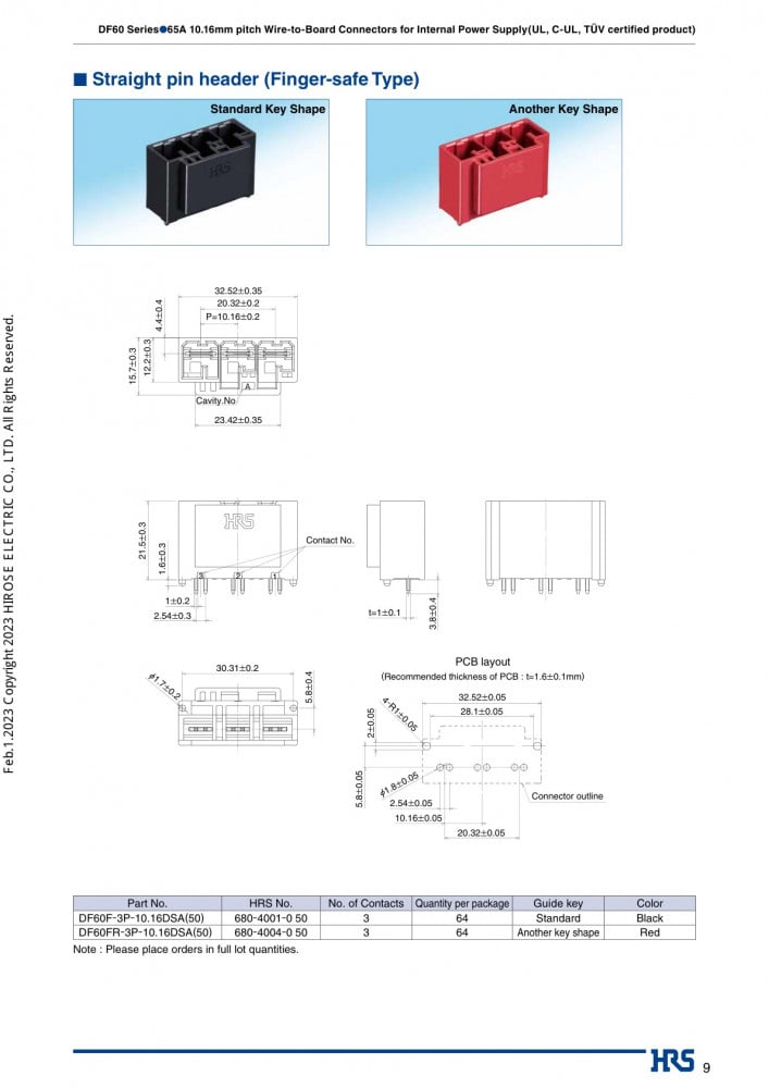 HRS DF60 datasheet page 9