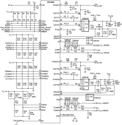 RT8166B - Dual Single-Phase PWM Controller for CPU and GPU Core Power Supply for sale