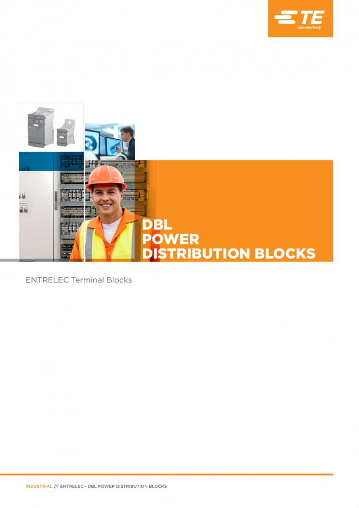 TE Connectivity DBL power distribution blocks document page 1