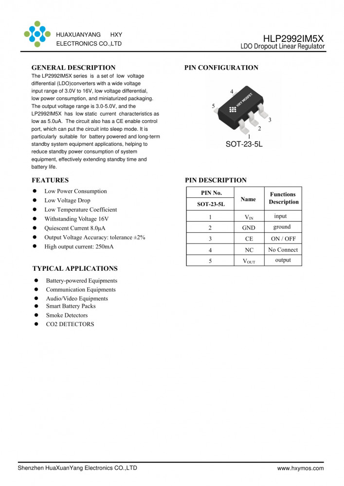 HLP2992IM5X datasheet page 1