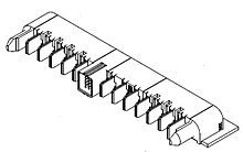2.54mm, 5.50mm Pitch EXTreme Ten60Power Vertical Receptacle Assembly with Guide Receivers, 24 Signal Circuits, 14 Power Circuits