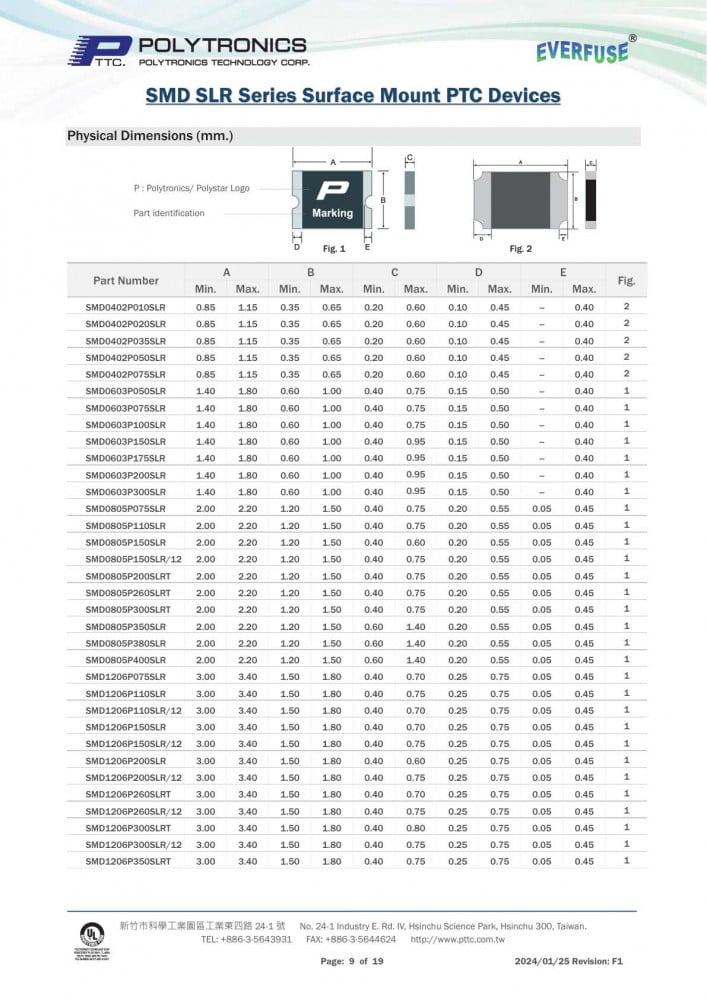 PTTC SMD SLR datasheet page 9