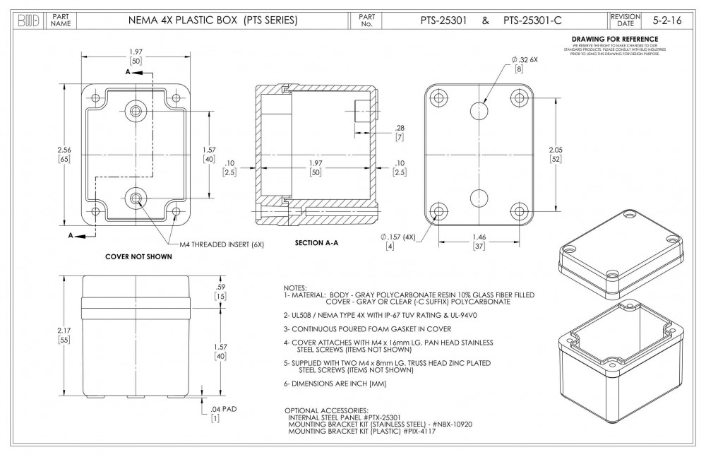 PTS-25301-C product drawing reference