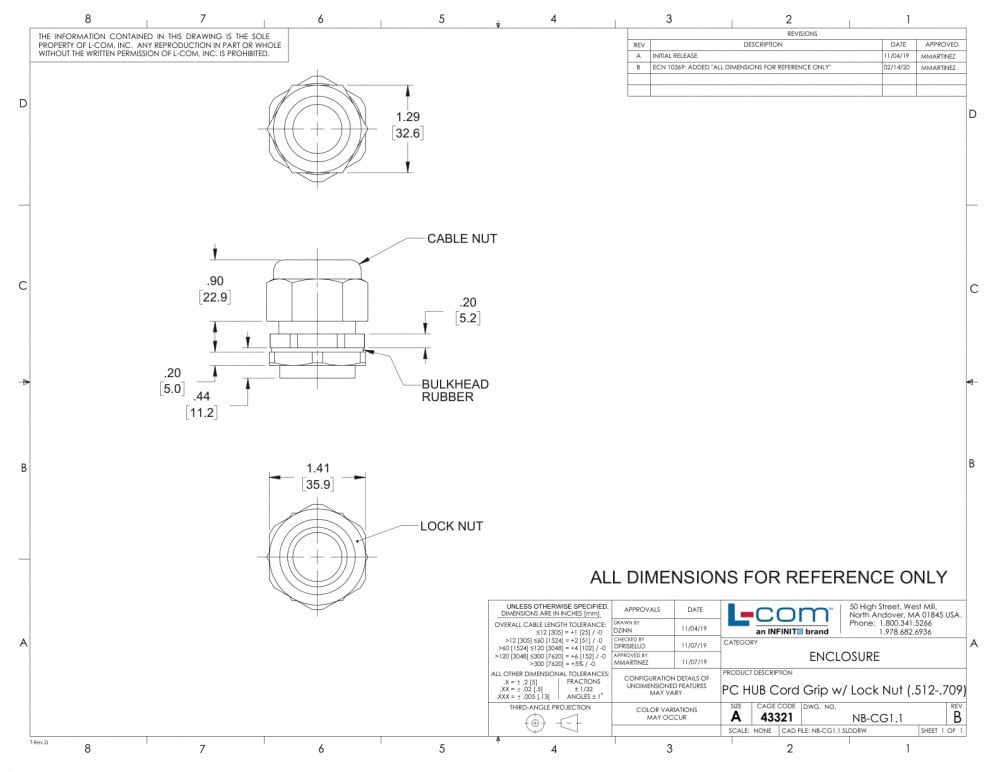 L-com NB-CG1.1 revision record