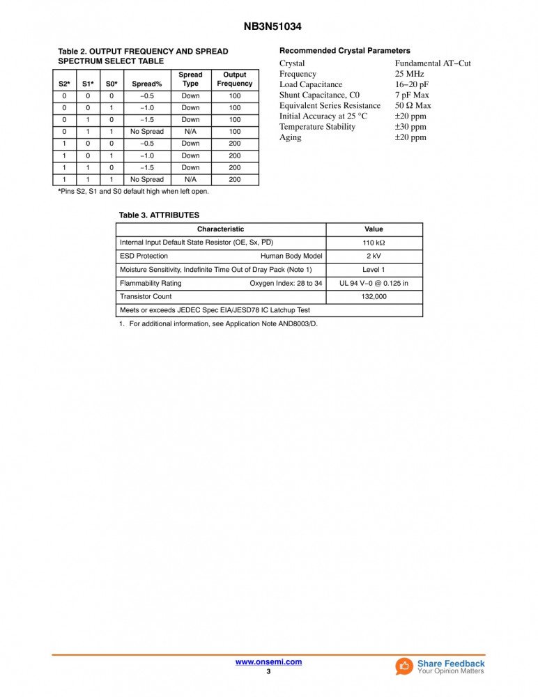 NB3N51034 datasheet page 3