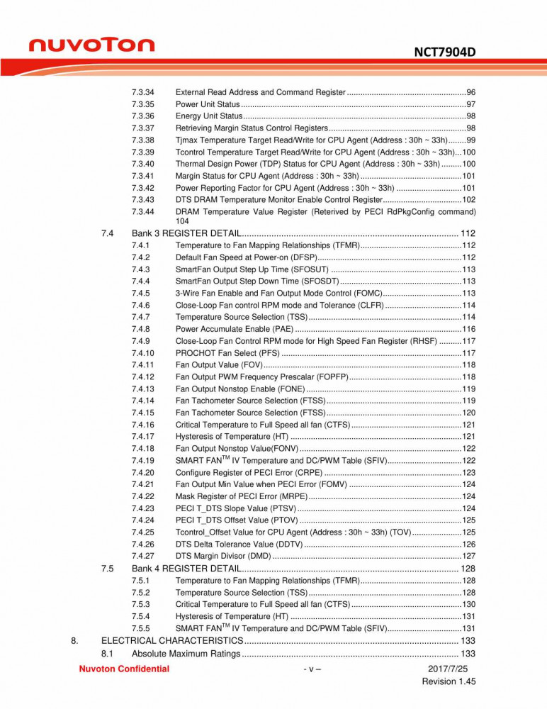 NCT7904D datasheet page 5