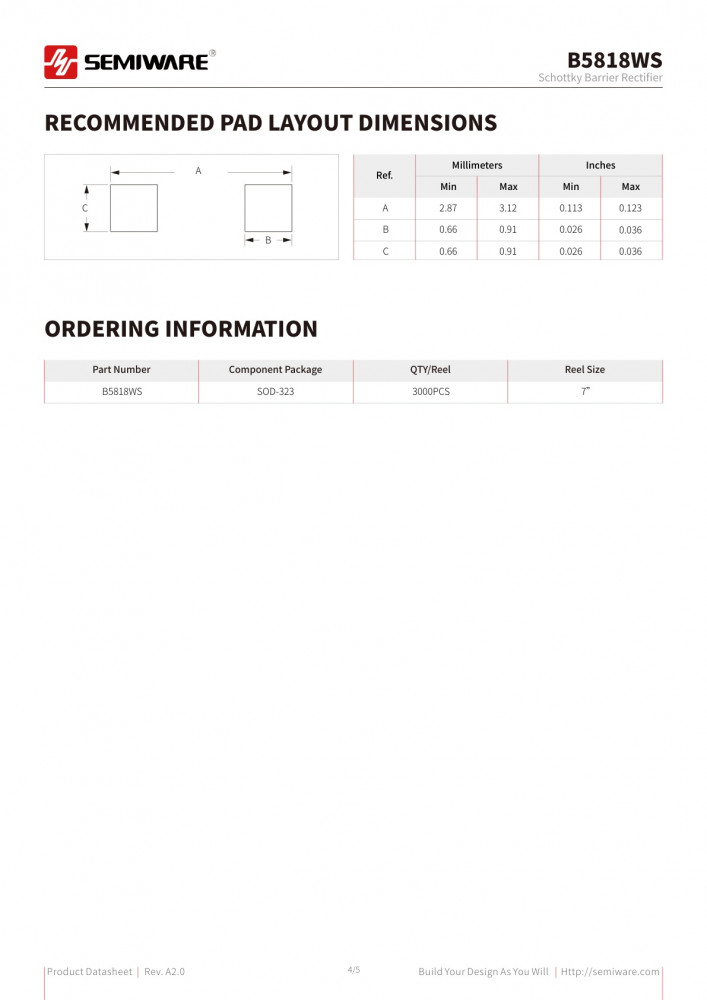 SEMIWARE B5818WS datasheet page 4