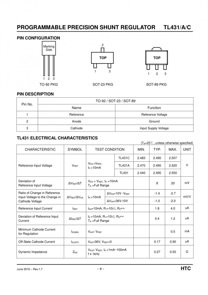 TL431 datasheet page 4