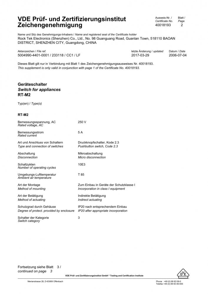 RTM2-1C4S05A200 certification page 10