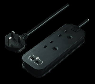 1 Socket, 13A, Black for sale