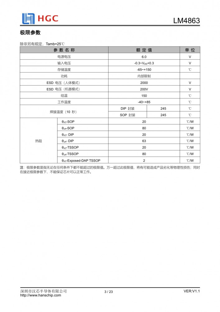 LM4863DRG datasheet page 3