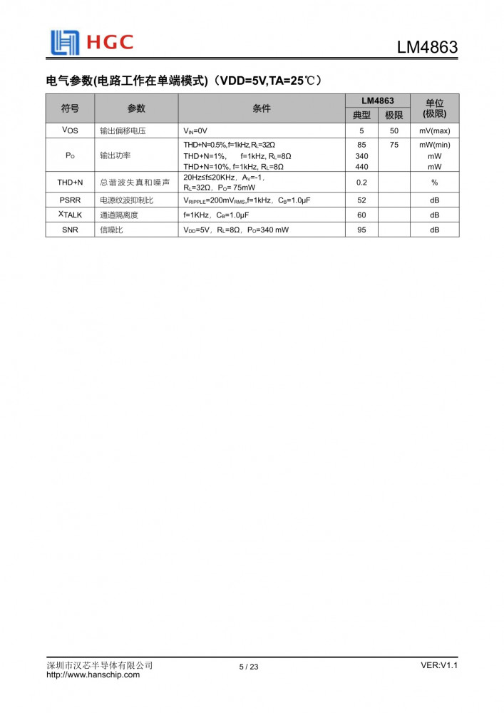 LM4863DRG datasheet page 5