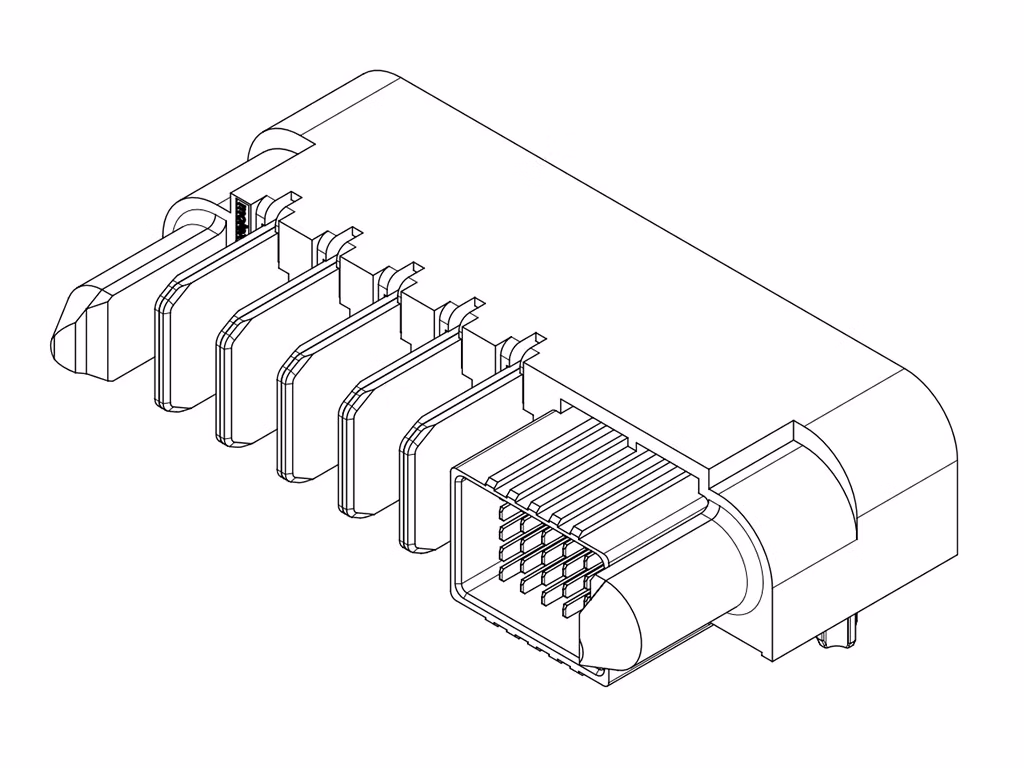 EXTreme Guardian HD Right-Angle Plug Assembly without Guide Pins, 4 Power Circuits
