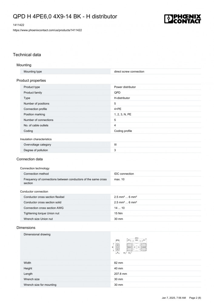 Phoenix Contact 1411422 technical document page 2
