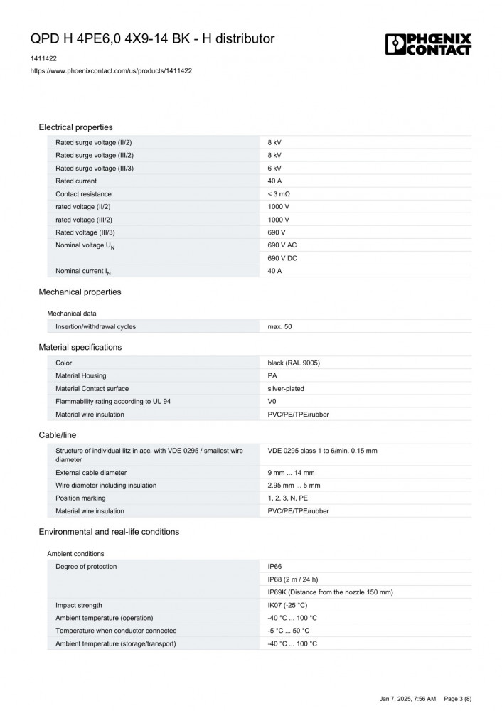 Phoenix Contact 1411422 technical document page 3