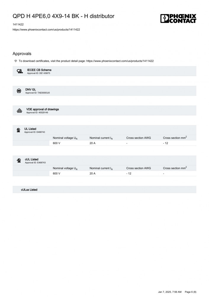 Phoenix Contact 1411422 technical document page 6