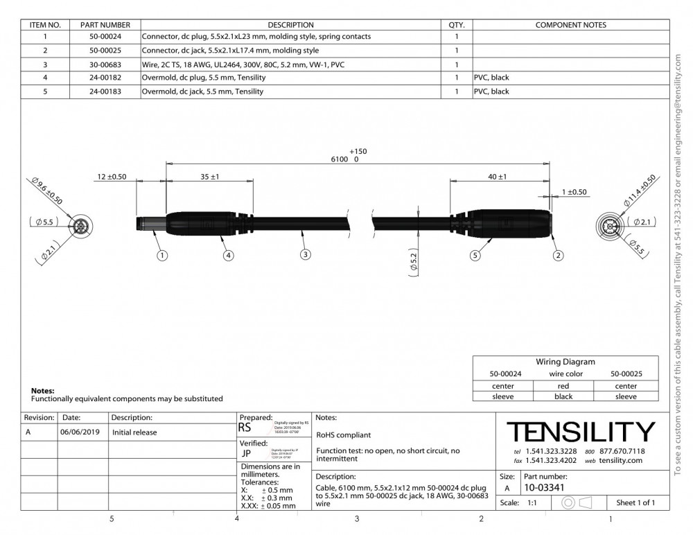 Tensility International 10-03341 assembly drawing