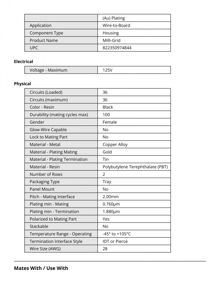 Product document page 2