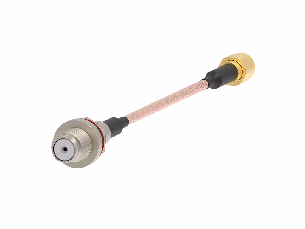 SMA Straight Bulkhead Jack to MMCX Straight Plug on RG-316 Cable, 203.20mm Length, 50 Ohms