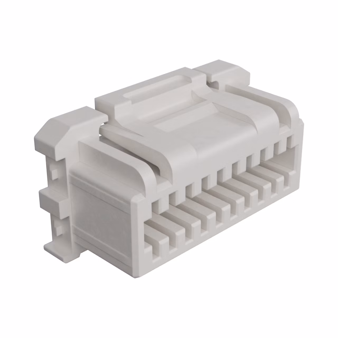 Micro-Lock Plus TPA Type Receptacle Housing, 1.25mm Pitch, Low-Halogen, Dual Row, Positive Lock, 20 Circuits, Natural (White) for sale