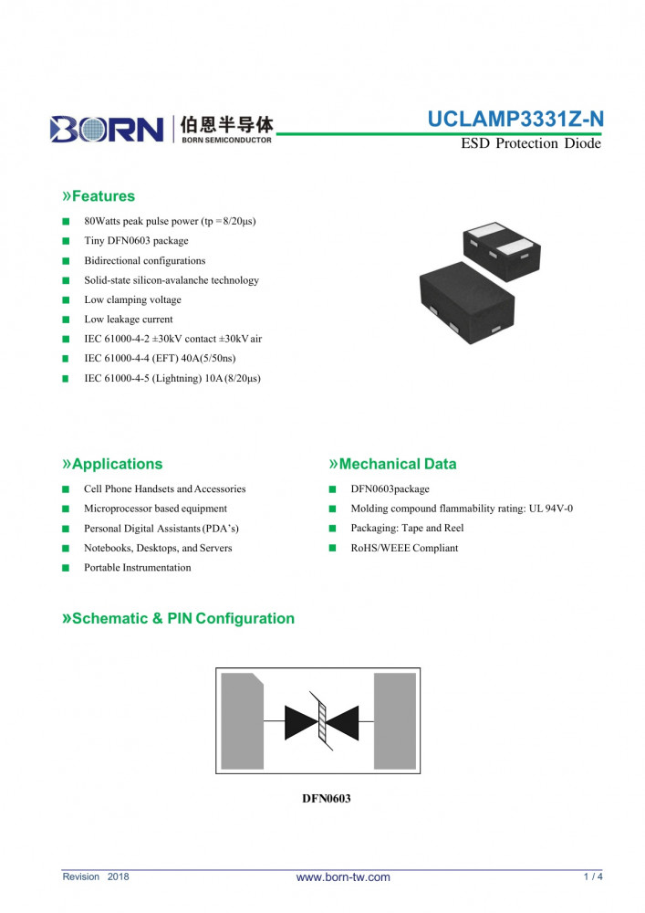 UCLAMP3331Z-N datasheet page 1