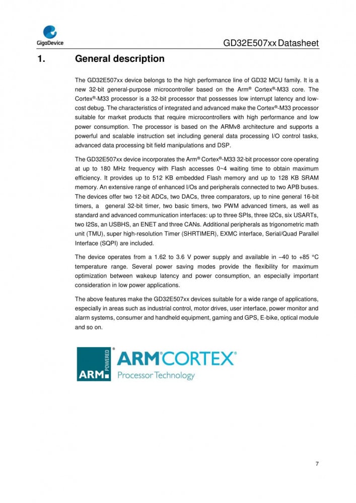 GD32E507VET6 datasheet page 8