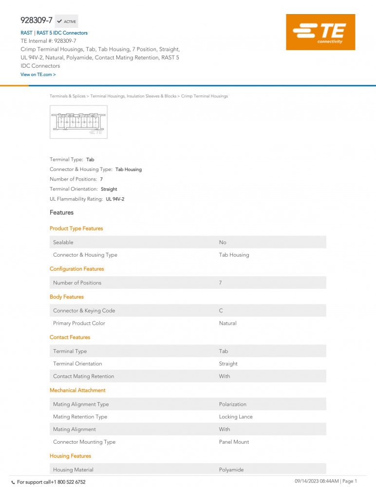 928309-7 technical document page 1