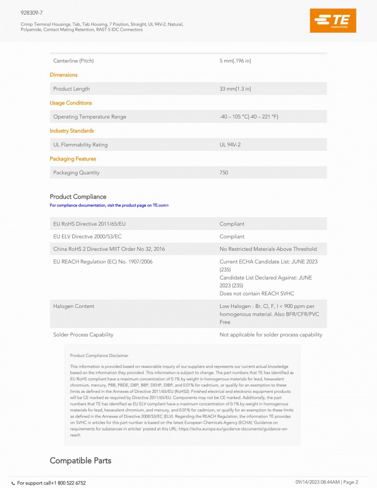 928309-7 technical document page 2