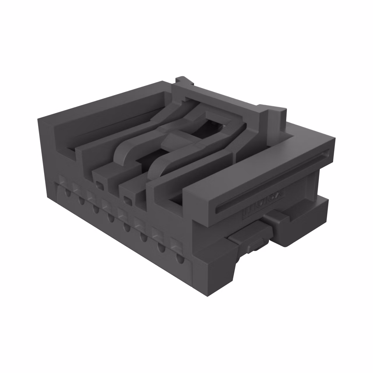 Mini50 Unsealed Receptacle, Single Row, Bridged, 8 Circuits, Polarization Option C, Dark Gray for sale