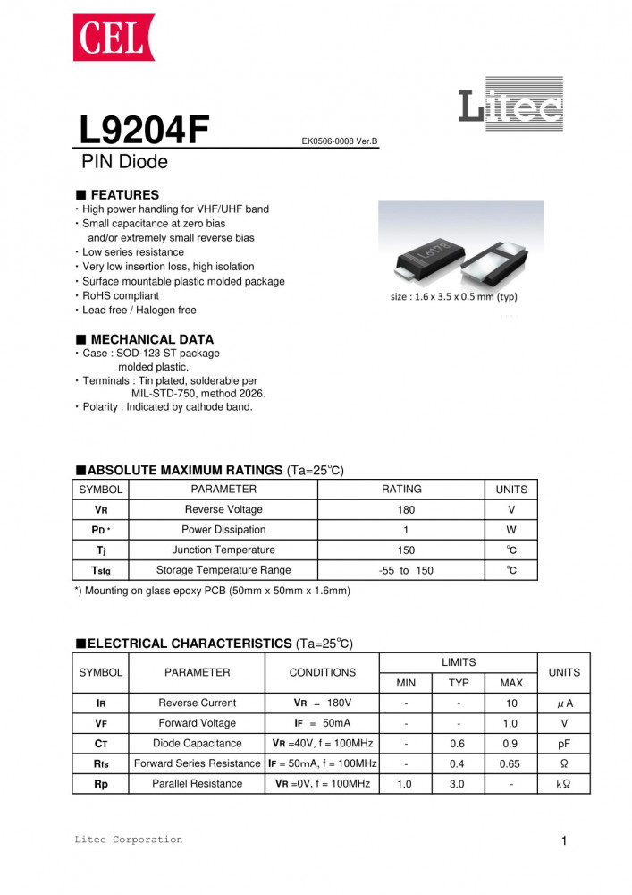 L9204F technical document page 1