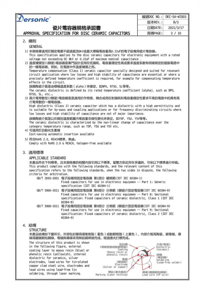 Dersonic approval specification page 4