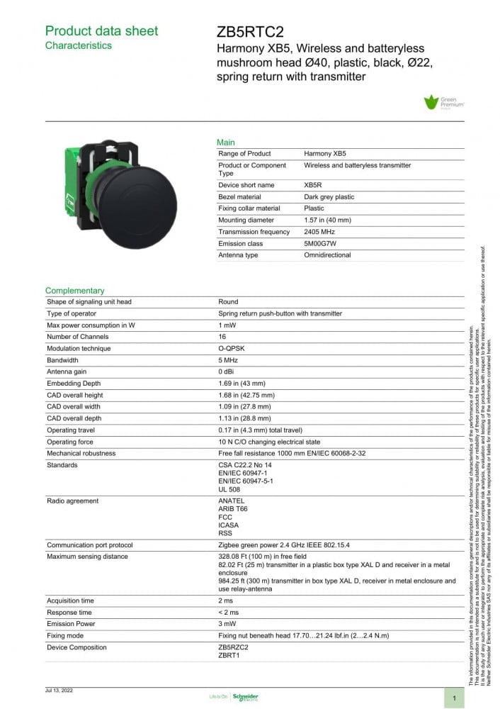 ZB5RTC2 technical document page 1