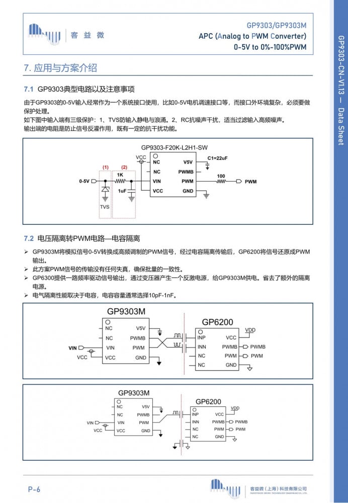 GP9303 datasheet page 6