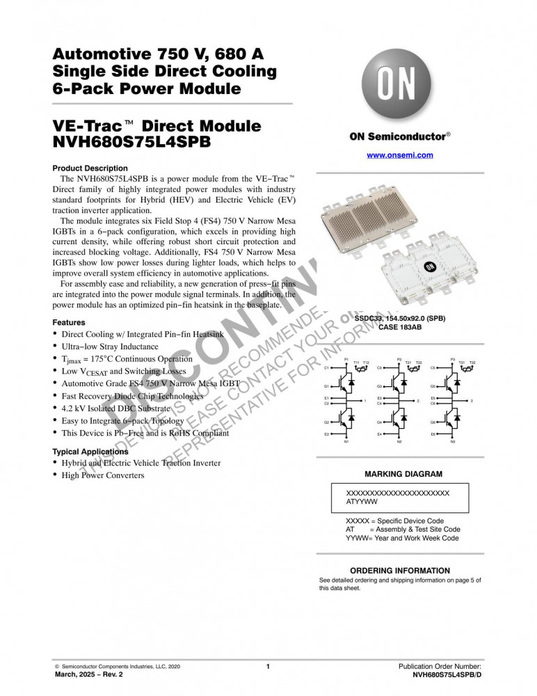 NVH680S75L4SPB datasheet page 1