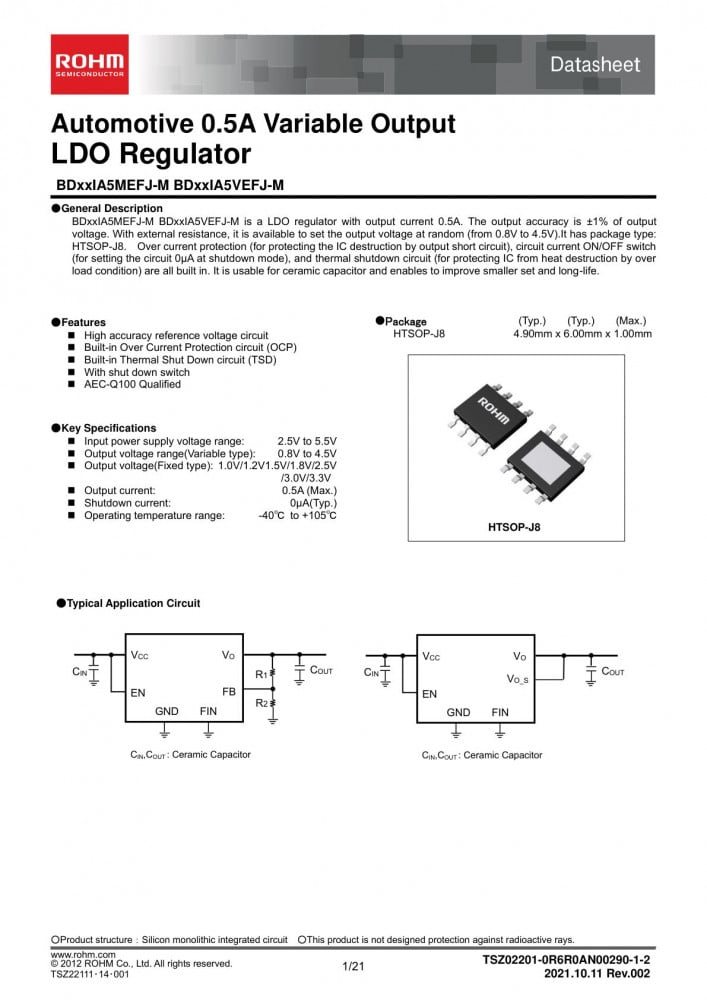 BD33IA5VEFJ-ME2 datasheet page 1