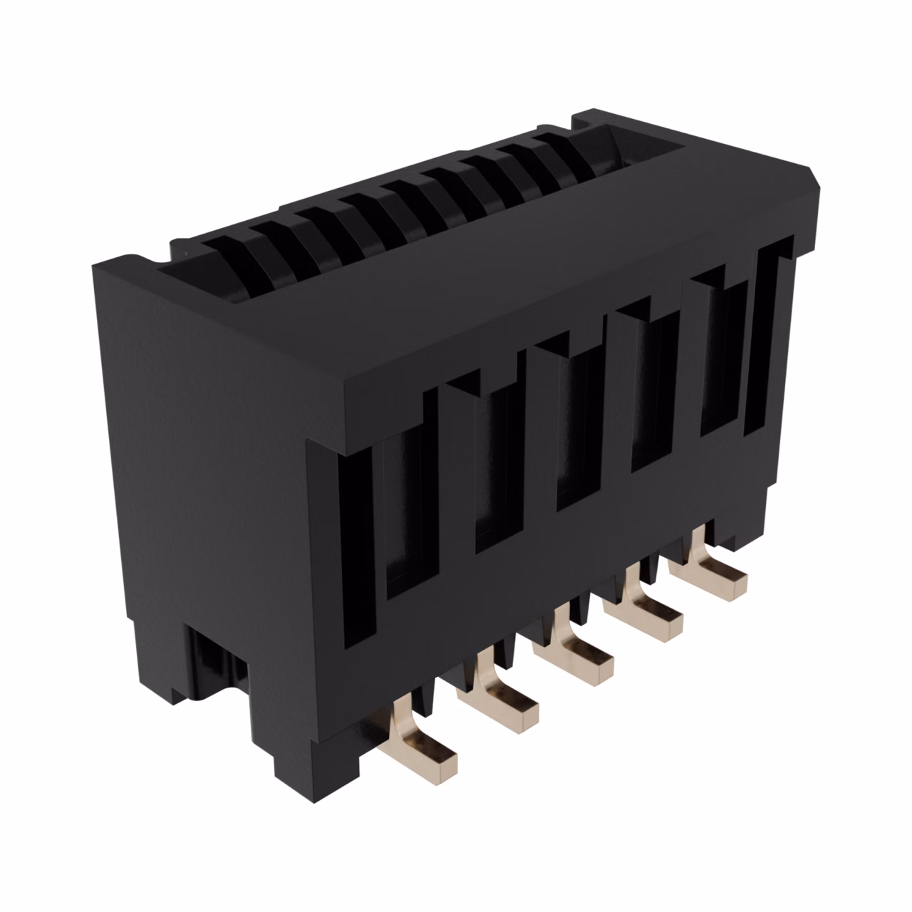 Easy-On FFC/FPC Connector, 0.50mm Pitch, Surface Mount, Vertical, Non-ZIF, Reverse Footprint, Tin Bismuth Plating, Long Terminal Type, Black, 9 Circuits for sale