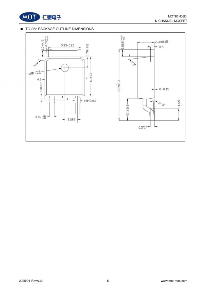 MOT80N06D datasheet page 5