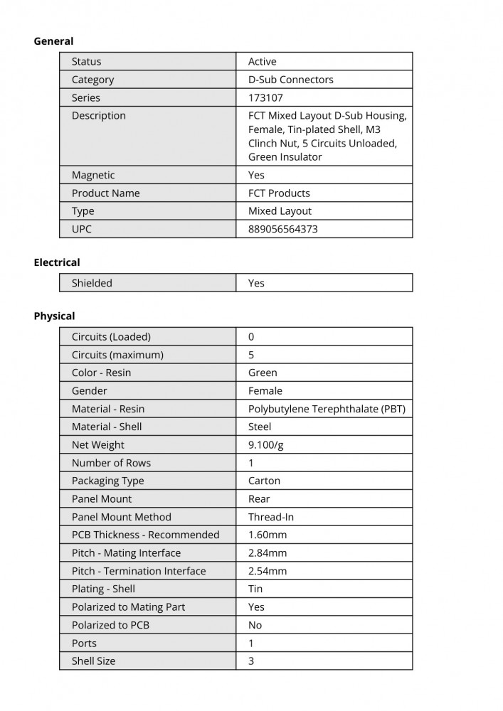 MOLEX 1731070192 technical document page 2