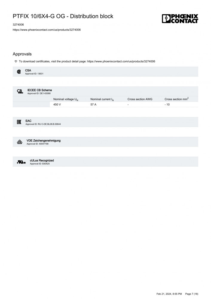 Phoenix Contact 3274006 technical document page 7