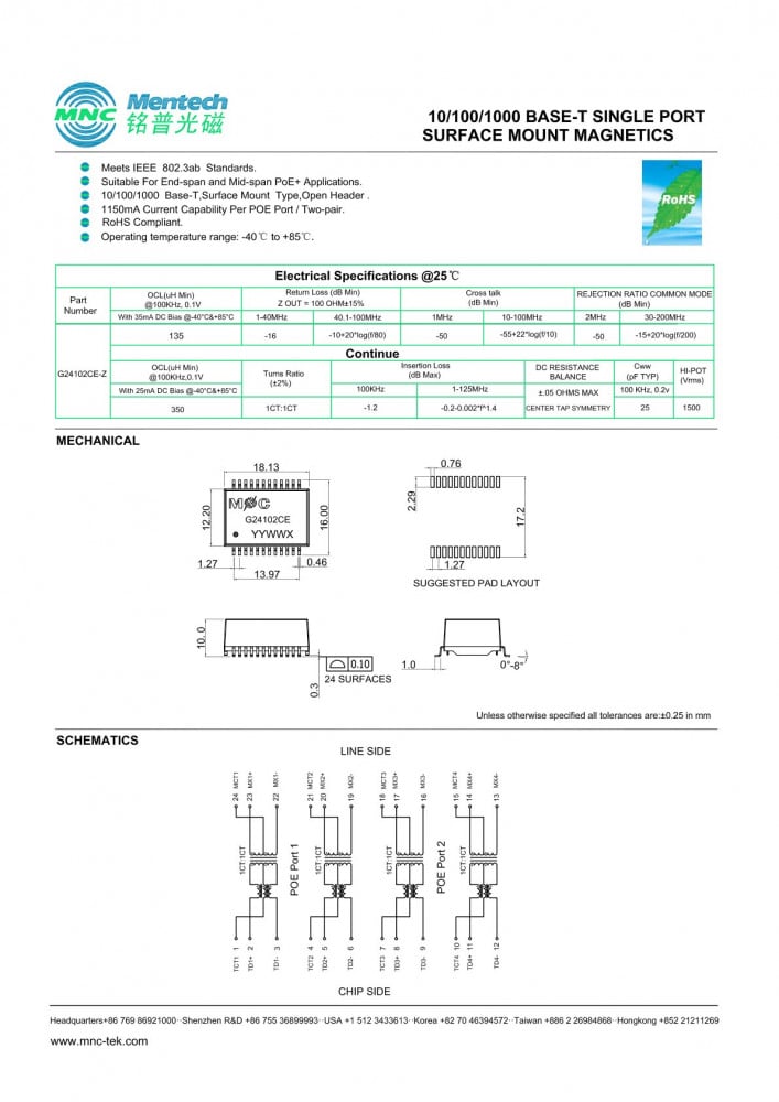 G24102CE-Z product document page