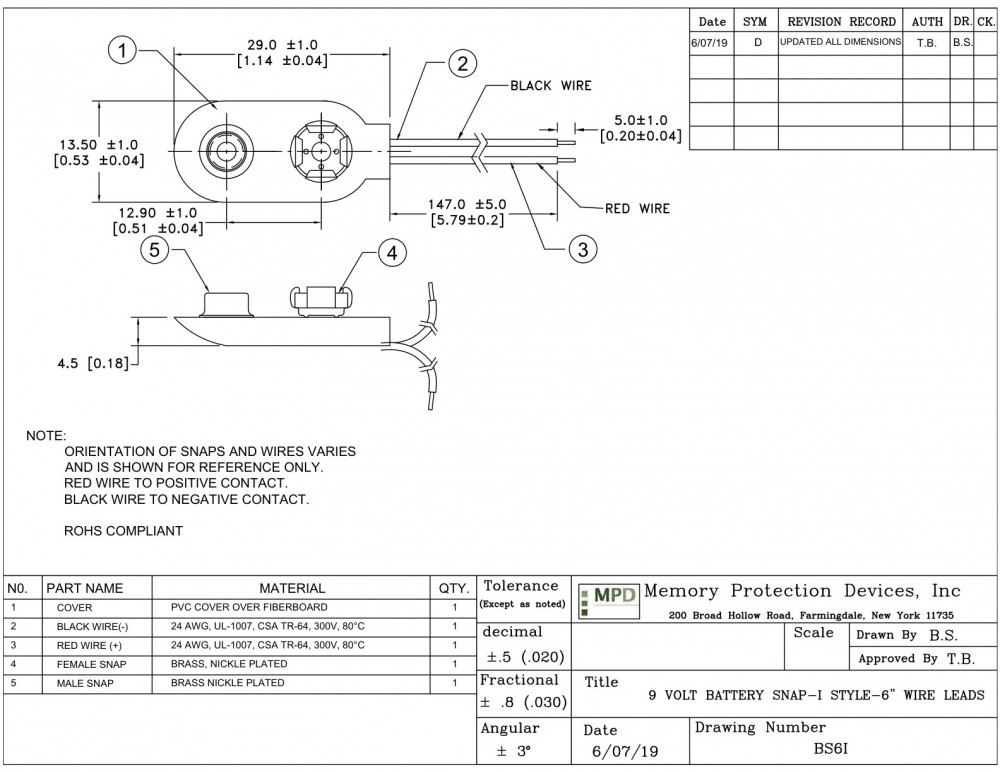 MPD BS6I technical drawing