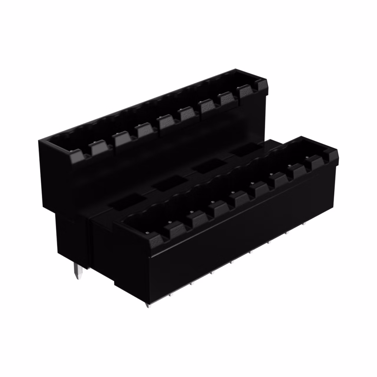 5.00mm Pitch Eurostyle Vertical Dual Level PCB Header, Closed Ends, 18 Circuits for sale
