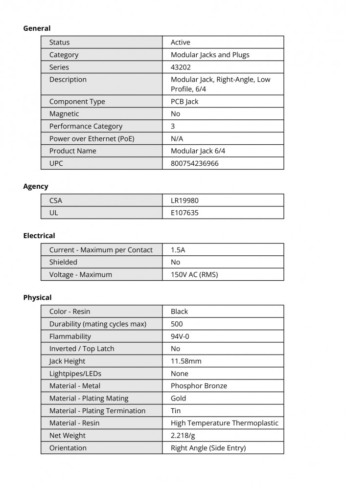 MOLEX 432026105 product document page 2