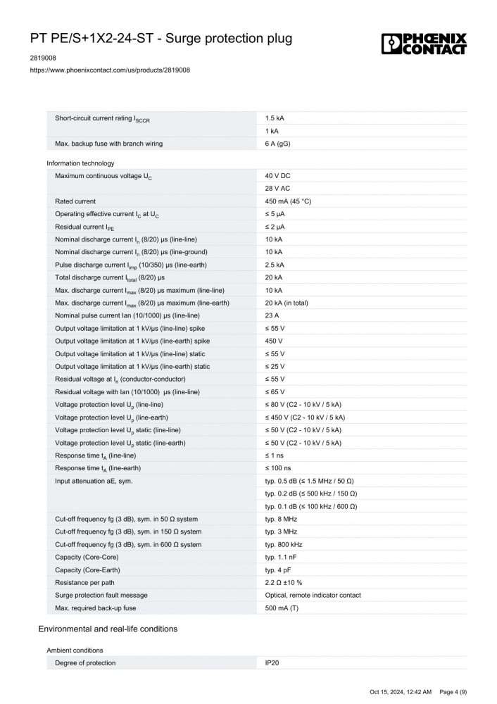 Phoenix Contact 2819008 technical document page 4