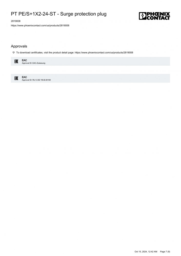 Phoenix Contact 2819008 technical document page 7